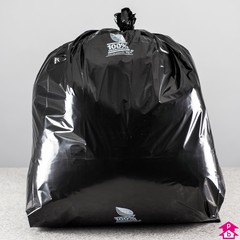 Black Biodegradable Refuse Sack - 450mm opening to 725mm wide x 850mm ...