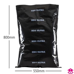 Black Builders' Sack - Heavy Duty Polymax - 550mm wide x 800mm long ...