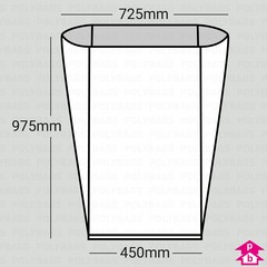 Black Dustbin Bag - Extra Long - 450mm opening to 725mm wide x 975mm ...