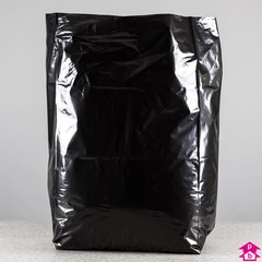 Black Dustbin Bag - Extra Long - 450mm opening to 725mm wide x 975mm ...
