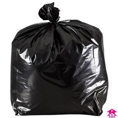 Black Dustbin Bag - Extra Long - 450mm opening to 725mm wide x 975mm ...
