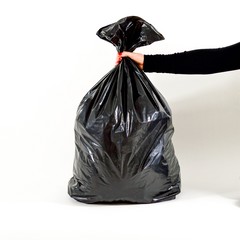 Black Dustbin Bag - Extra Long - 450mm opening to 725mm wide x 975mm ...