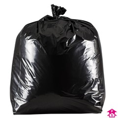 Black Dustbin Bag - Heavy Duty - 450mm opening to 725mm wide x 850mm ...