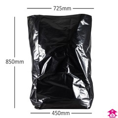 Black Dustbin Bag - Heavy Duty - 450mm opening to 725mm wide x 850mm ...
