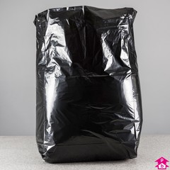 Black Dustbin Bag - Medium Duty - 450mm opening to 725mm wide x 850mm ...
