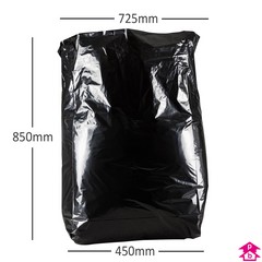 Black Dustbin Bag - Medium Duty - 450mm opening to 725mm wide x 850mm ...