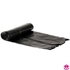 Black Dustbin Bag - Medium Duty - 450mm opening to 725mm wide x 850mm ...