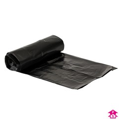 Black Dustbin Bag - Medium Duty - 450mm opening to 725mm wide x 975mm ...