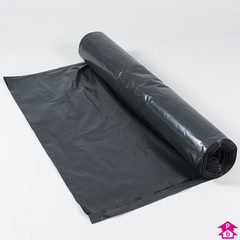 Black Polythene Builders Roll - 1 metre roll, unfolding to 4 metre wide ...