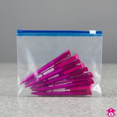 Blue Zip Slider Bag - C5 - 203mm wide x 152mm long, 125 micron thickness
