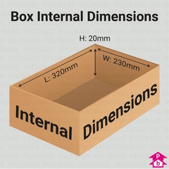 Cardboard Postal Box - Large Letter (A4) - 320mm long x 230mm wide x ...