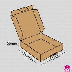 Cardboard Postal Box - Large Letter (A6) - 163mm long x 112mm wide x ...