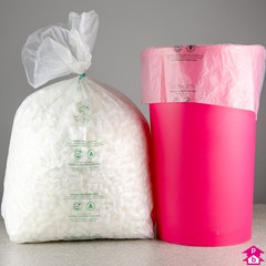 Clear Compostable Waste Sack - 450mm opening to 725mm wide x 975mm long ...