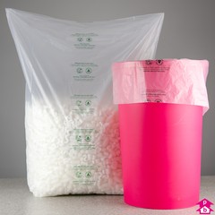 Clear Compostable Waste Sack - 450mm opening to 725mm wide x 975mm long ...