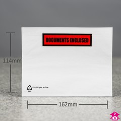 Documents Enclosed Envelope - Paper A6 (Printed) - 162mm wide x 114mm ...