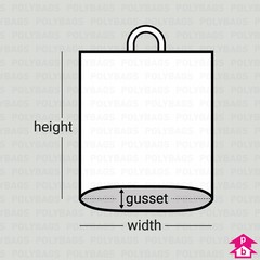 Flexi Loop Carrier Bag - Medium - 375mm wide x 450mm high x 55 micron ...