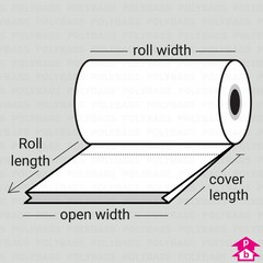 Garment Covers On Roll - Clear - 20/24" wide x 54" long (Long Coat size ...