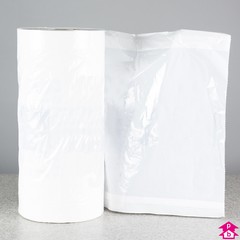 Garment Covers On Roll - White/Clear (Unperforated) - 20/24" wide x 436 ...