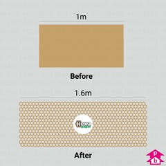 Hexa Paper Roll - White - 500mm wide x 250m long, extending to 400m ...