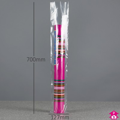 Long Narrow Polybags 125mm wide x 700mm long x 50 micron