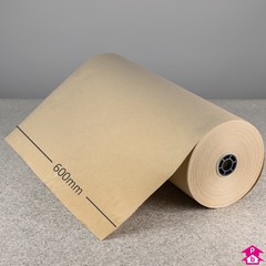 Recycled Kraft Paper Roll - 600mm wide by 220 metres long (11kg roll ...