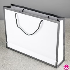 Two-Tone Gift Carrier Bag - Large (Matt) - 440mm wide x 100mm gusset x ...