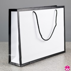 Two-Tone Gift Carrier Bag - Large (Matt) - 440mm wide x 100mm gusset x ...