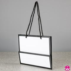 Two-Tone Gift Carrier Bag - Medium (Matt) - 360mm wide x 120mm gusset x ...