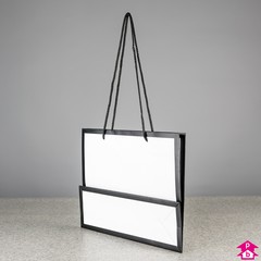 Two-Tone Gift Carrier Bag - Small (Matt) - 240mm wide x 80mm gusset x ...