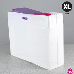 White Carrier Bag - Large - 710mm wide x 600mm high x 35 micron ...