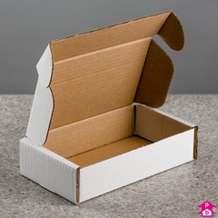 White E-Commerce Box - Small Parcel - 200mm long x 120mm wide x 50mm high