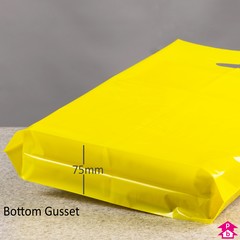 Yellow Carrier Bag - Medium - 375mm wide x 450mm high x 35 micron ...