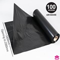 wide black sheeting