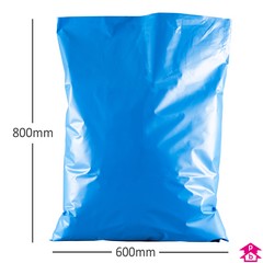 Blue Builders' Sack - Heavy Duty 600mm wide x 800mm long, 130 micron thickness. (Approx 50 ...