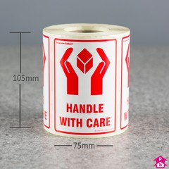 Carton Labels 108mm x 79mm - 500 per roll