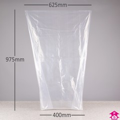 Clear Refuse Sack - Extra Long 400mm opening to 625mm wide x 975mm long ...