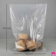 Clear Rubble Sack - Heavy Duty 500mm wide x 750mm long, 92.5 micron ...