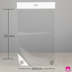 compostable header bags with euroslot