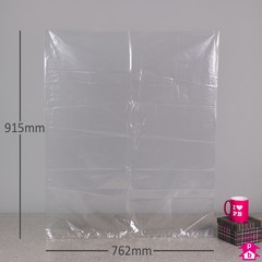 Extra Large Clear Polythene Bag 762mm x 915mm x 30 micron (30" x 36" x 120 gauge)