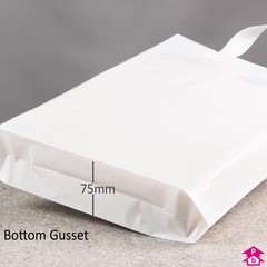 Flexi Loop Carrier Bag 375mm x 450mm + 75mm BG x 55 microns (15" x 18 ...