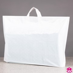 Flexi Loop Carrier Bag 890mm x 600mm + 100mm BG x 55 microns (35" x 24 ...