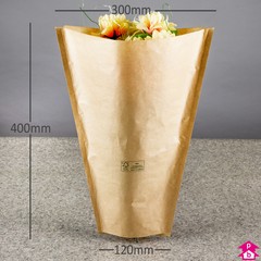Flower Sleeve - Paper 300mm wide (top) x 120mm wide (bottom) x 400mm ...