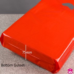 Red Carrier Bag - Medium 375mm x 450mm + 75mm BG x 35mu (15" x 18" + 3 ...