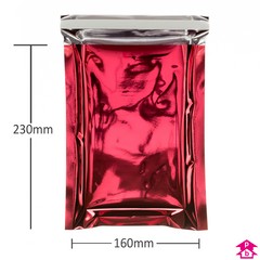 metallic red postal envelopes