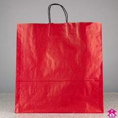 Red Paper Carrier Bag - Extra large 450 wide x 170mm gusset x 470mm ...