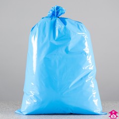 Sky Blue Builders' Sack - Heavy Duty 500mm wide x 750mm long, 75 micron ...