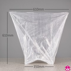 Square Bin Liner 15x24" wide x 24" long x 40g